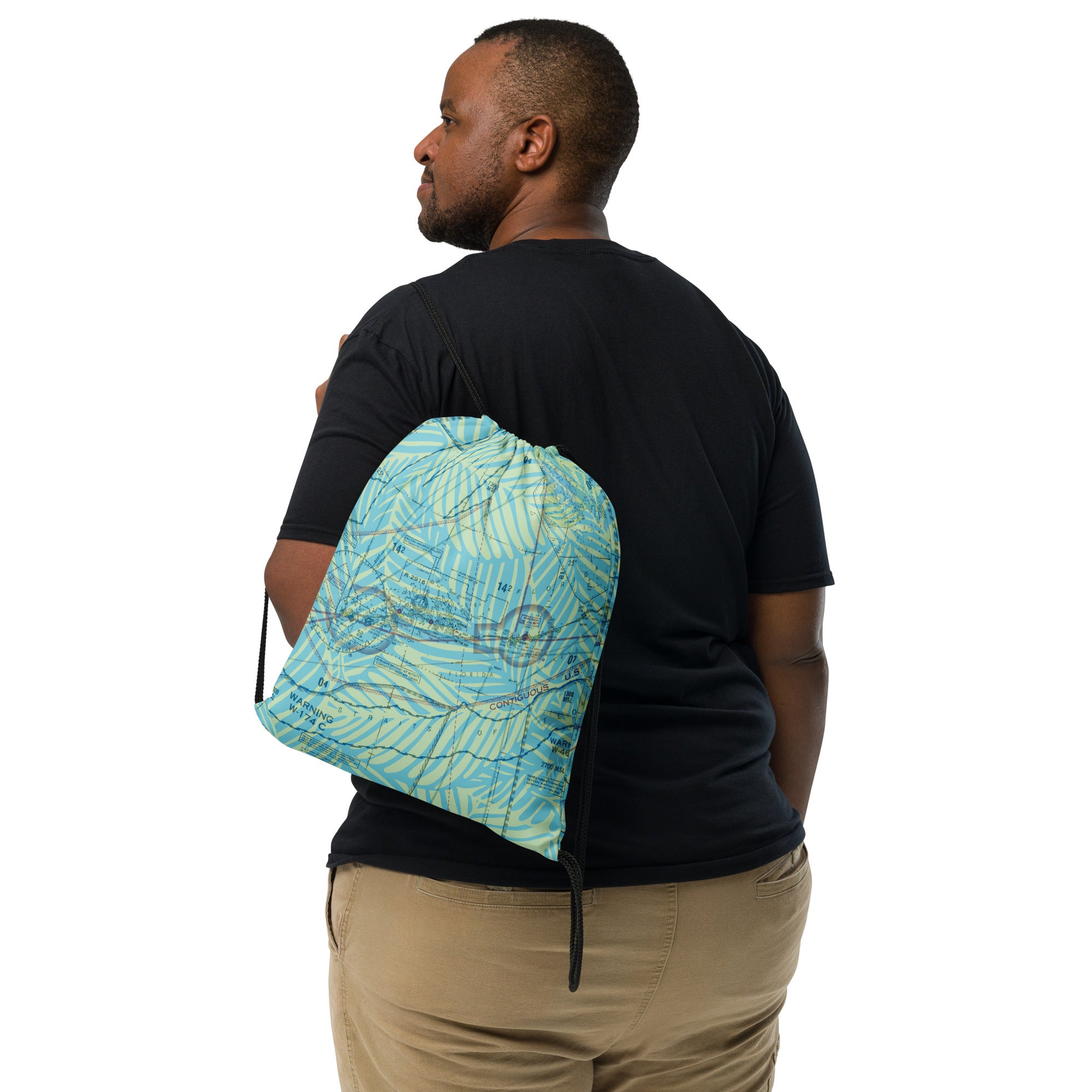 Florida Keys Tropical Print VFR Sectional Map Drawstring bag | Island ...